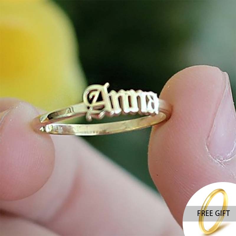 Personalized Name Ring Gold-Buy Engraved Ring with Name Online ...